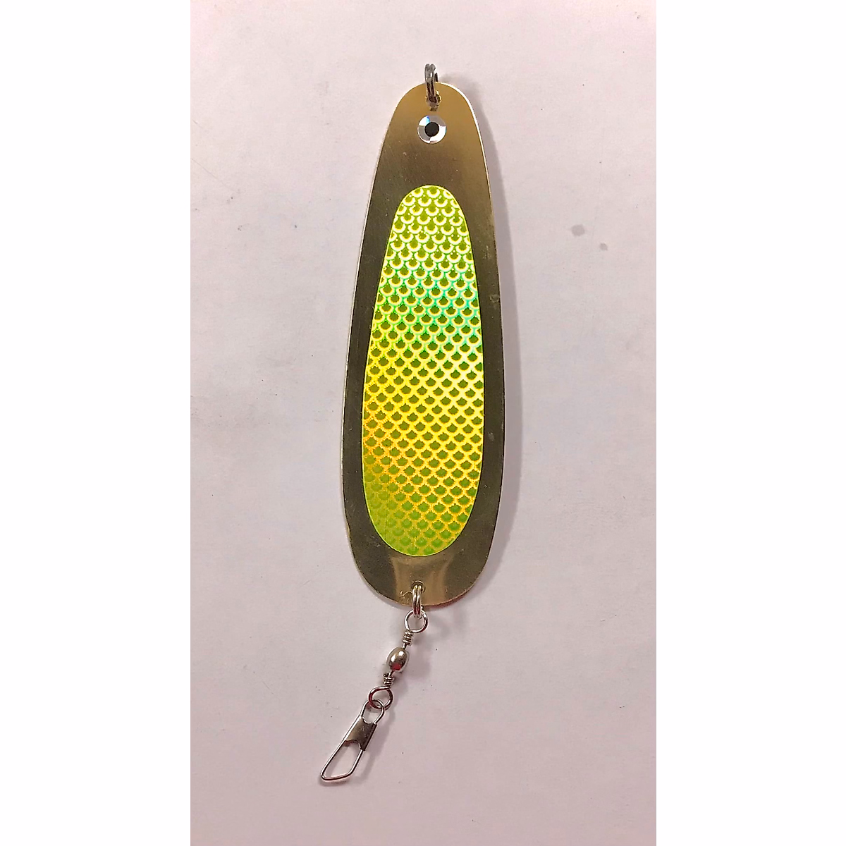 Montana Tackle Kokanee Dodger: uv Chartreuse Prism/brass