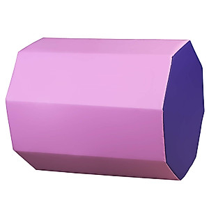 Gymnastics Mat Cheese Wedge Mat Octagon Tumbler, Multi-size Skill Shape Tumbling Mat PVC Surface, Handsprings, Backbend, Somersault, Wrestling (Octagon tumbler: Pink & purple)