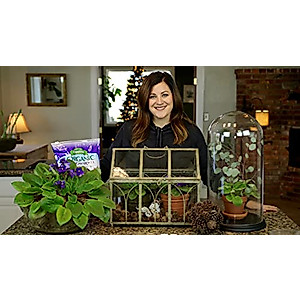 Espoma Organic Natural and Organic Premium Potting Soil Mix for African Violets and All Indoor Flowering Houseplants. for Organic Gardening. 4 Quart Bag