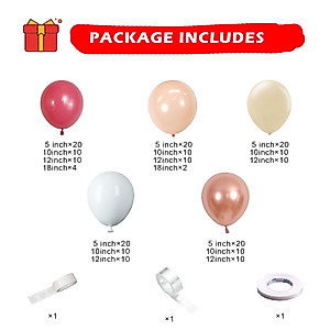 Baby in Bloom Baby Shower Decorations Baby in Bloom Balloon Garland Arch Kit Rose Red Maca Orange Sand White Metal Rose Gold Balloons for Birthday Bridal Wedding Baby in Bloom Party Decorations