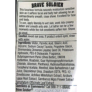 Brave Soldier, Brave Shave Ultimate Shaving Cream, Loaded with natural ingredients, safe for both men and women 6 fl. oz, 177ml