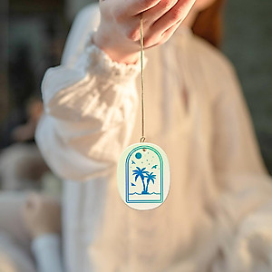 OLYCRAFT 4x5 Inch Clay Stencils Arched Landscape Pattern Silk Screen for Polymer Silk Screen Stencils 9 Styles Landscape Mesh Transfer Stencils Boho Theme Mesh Stencil for Polymer Clay Jewelry Making