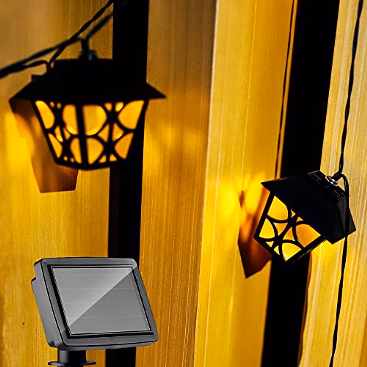 APOLLOSOLAR Halloween Decor Solar String Lights, 10 LED 12.5ft Outdoor String Lights, Waterproof Mini House Fairy Lights for Garden, Porch, Backyard, Wedding, Christmas Party