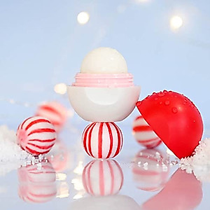 EOS Limited Edition Holiday Collection- Candy Cane Swirl Lip Balm & Vanilla Cashmere Hand Cream, 24-Hour Hydration, 2-Pack, Clear