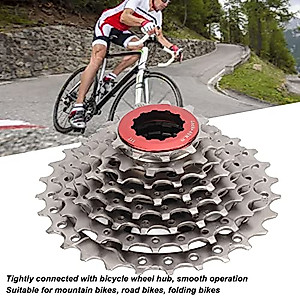Mountain Bike 8 Speed Cassette, Smoother Shifting Multi Layer Electroplating Deficient Gear Design 8 Speed Cassette for Road Bike