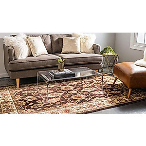 Unique Loom Voyage Collection Traditional Oriental Classic Intricate Design Area Rug, 5' 3" x 8' Rectangle, Brown/Cream