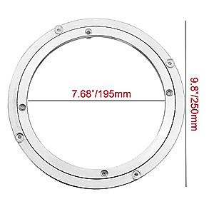Aluminium Alloy Turntable Bearing, Heavy Duty Swivel Turntable Lazy Susan Rotating Bearing Turntable Round Dining Table Smooth Swivel Plate Hardware, 10''