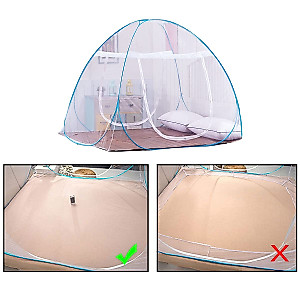 AMMER Pop-Up Mosquito Net Tent for Beds Portable Folding Design with Net Bottom for Baby Adults Trip (79 x71x59 inch)