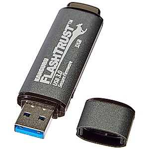 Kanguru Flash Trust – 32GB Secure Firmware Flash Drive – Write Protect Switch – SuperSpeed USB 3.0