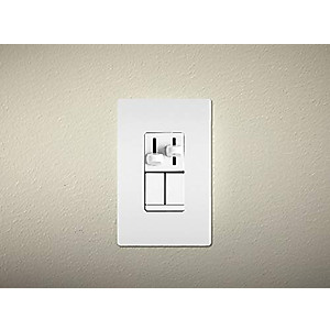 Legrand - Pass & Seymour Dimmer Light Switch with Fan Speed Control Switch, White Single Pole Dimmer Switch, LSCLDC163PWCCV4, 1 Count