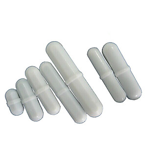 BIPEE 7pcs Octagon PTFE Magnetic Stirrer Mixer Stir Bars White Color