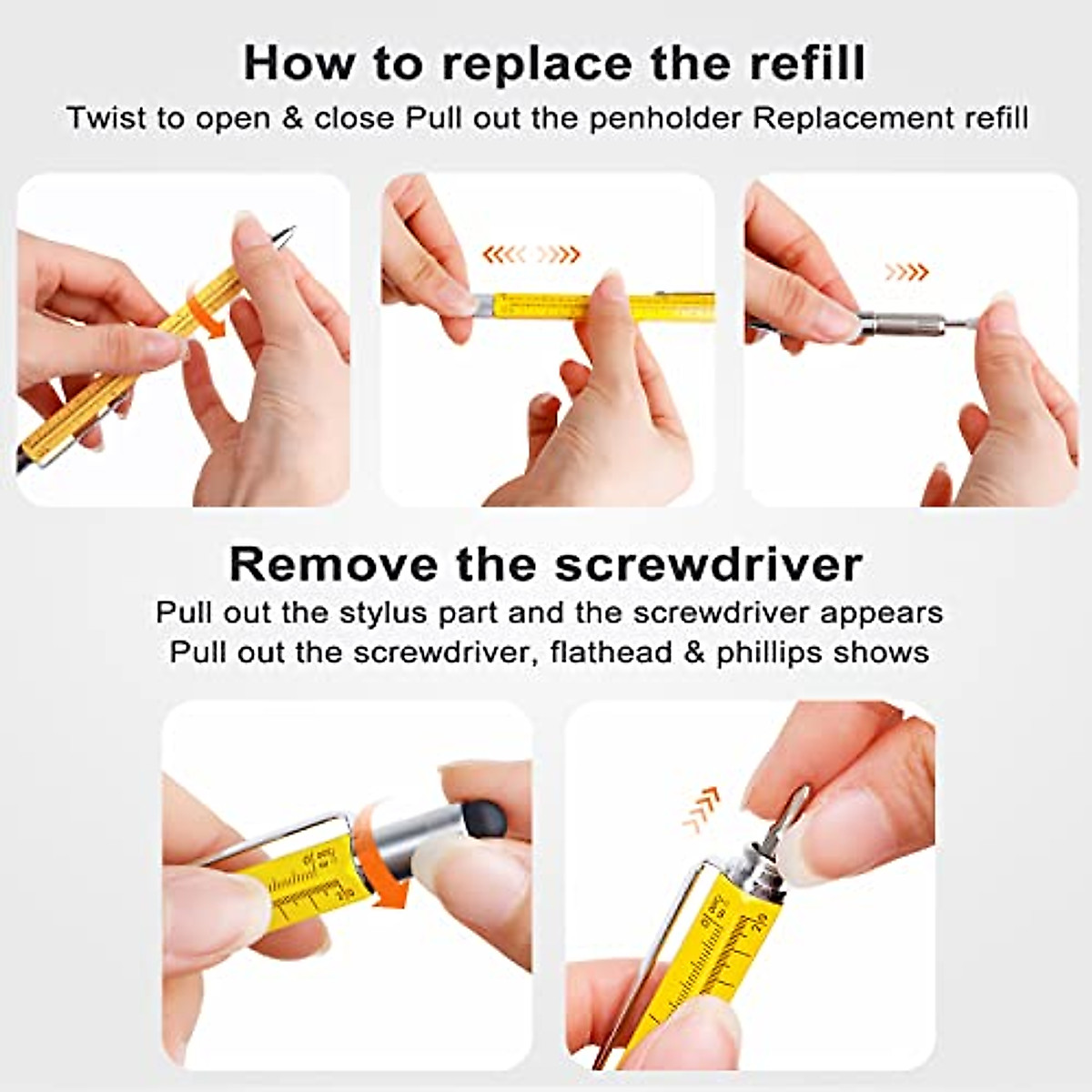 Gifts for Men, Stocking Stuffers for Mens Multitool Pen Cool Tool Gadget for Husband Dad, Unique Gifts for Coworkers Teacher Carpenter Fathers Day Christmas Birthday Gifts Construction Tools for Women