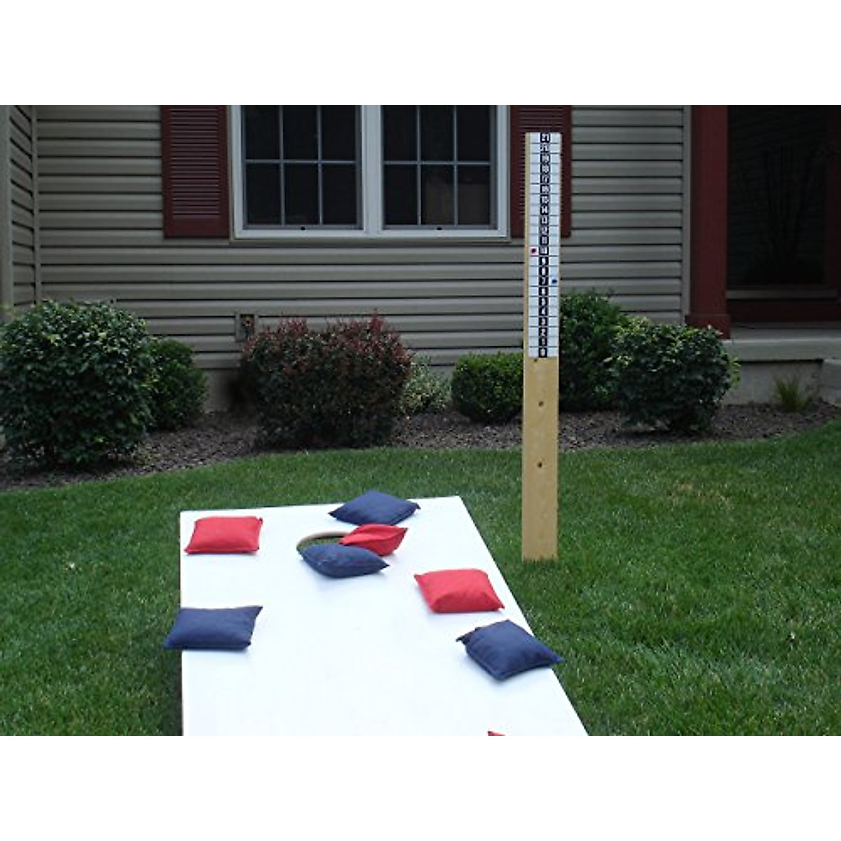 Midwest-Masterpiece Upright Magnetic Scoreboard Bocce Ball or Cornhole Bag Toss or Frisbee Game or Kan Jam