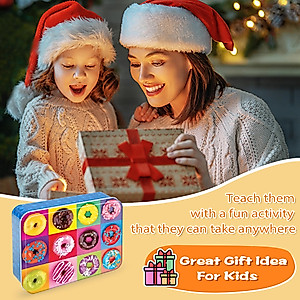 LELEMON Puzzles for Kids Ages 4-8,Donut Puzzle 100 Piece Puzzles for Kids in a Metal Box, Educational Kids Puzzles Jigsaw Puzzles 100 Piece Puzzle Games Puzzle Toys for Girls and Boys