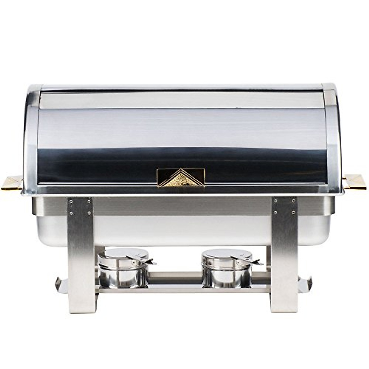Roll Top Deluxe Full Size Rectangle 8 Qt. Stainless Steel Chafing Dishes