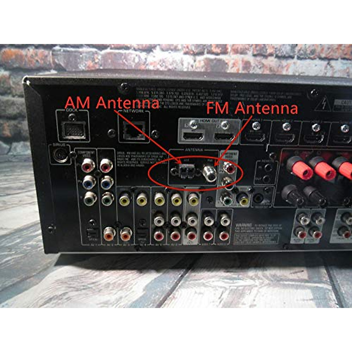 AM FM Antenna, Ancable Stereo Indoor 75 Ohm FM Antenna and AM Loop Antenna Kit for Yamaha Onkyo etc Table Top Home Hi Fi Sound Stereo Receiver Radio Receiver Antenna