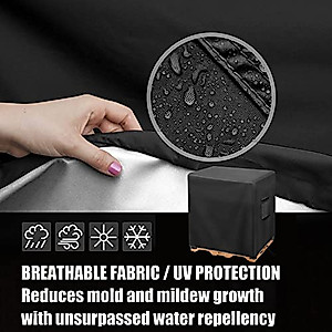 MRWiZMS 600D Heavy Duty Black Pallet Cover | Pallet Covers Fits Large Pallets Up to 48" x 60" x 48" | Waterproof,Weather Resistant, Rip-Proof, Anti-UV, Fade Resistant, with Adjustable Velcro Strap