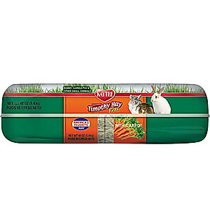 Kaytee Timothy Hay Plus, Carrot, 48-Ounce, Standard Packaging