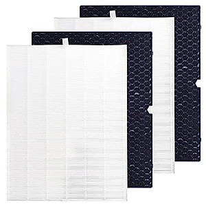 Aulavik True HEPA Replacement 116130 Filter H for Winix Air Purifiers Model # 5500-2 & AM80 (2 sets)
