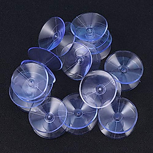 NUOBESTY Mirror Sucker Pads Transparent Double-Sided Cups PVC Plastic Clear Suction Rubber Pads for Glass Silicone Suckers Without Hooks 12 Pcs 10 x 30mm (Transparent)