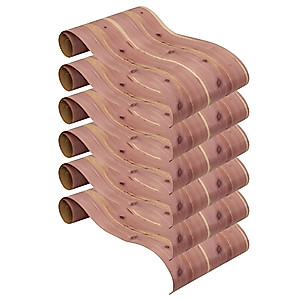 Household Essentials Cedar Drawer and Closet Shelf Liner | 6-Feet by 10-Inch | Brown, (Pack of 6)