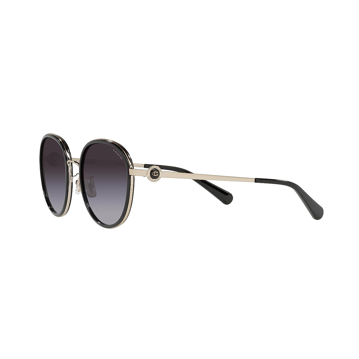 Coach HC7129 Sunglasses, Black/Grey Gradient, 54 mm