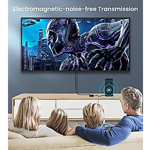 192KHz Digital to Analog Audio Converter, Aluminum Optical to RCA Converter with Optical Coaxial Cables, Toslink Optical Digital to RCA (L/R) and 3.5mm Jack DAC For TV PS4 DVD PS3 Amp Receiver Speaker