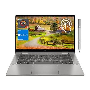 HP Envy x 360 Touchscreen 2-in-1 Laptop, 15.6" FHD 1920 * 1080 Touchscreen 60Hz, AMD Ryzen 5 7530U (Beat i7-1165G7), 32GB RAM, 1TB SSD, Stylus Pen, Backlit KB, Wi-Fi 6, HDMI, Windows 11 Home, Grey