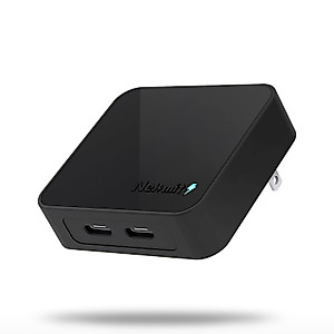 Nekmit Dual Port USB C Wall Charger, 40W PD Fast Charging USB C Wall Plug Adapter, Flat Thin Slim Charger Block for iPhone 14/14 Pro/14 Pro Max, Galaxy, MacBook Air, iPad, AirPods and More