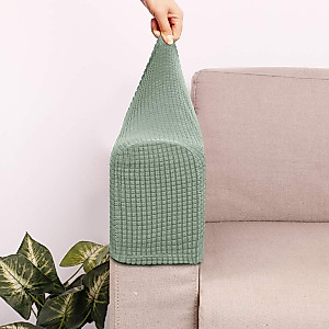 Veemoon 2pcs Chair Cushion Cover Recliner Chair Arm Covers Arm Protectors for Chairs Armrest Covers for Chairs Chair Armrest Cover Couch Loveseat Sofa Armrest Towel Black Towel Household