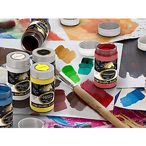 MyArtscape Acrylic Paint Set - 12 x 300ml Bottles - Lightfast - Heavy Body - Rich Pigments - Artist Quality Painting Supplies - Professional Grade Paints