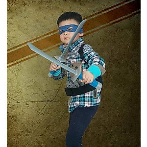 Plastic Turtle Shell for Kids Cosplay Halloween Cartoon Costume Party, Super Hero Cosplay Costume for Kids Birthday Party (Blue)