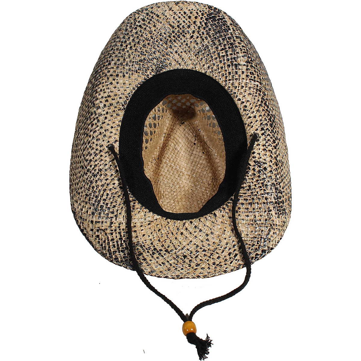 Western Outback Cowboy Hat Men's Women's Style Straw Felt Canvas (034 Brown Bull Head)