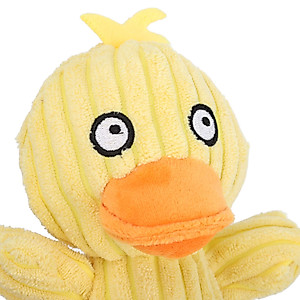 Zerodis Plush Dog Duck Toy, Cute Little Yellow Duck Relieves Boredom Puppy Toy Squeaky for Small Medium Dogs