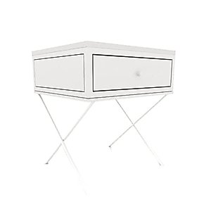 HIGOH Bedside Table Luxury Iron Casting Golden Nightstand Coffee End Bedside Table Home Furniture Nightstands Cabinet Cupboard Living Room