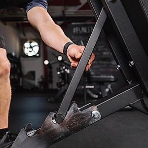 Titan Fitness Single Post Adjustable FID (Flat/Incline/Decline) Bench, Rated 1,500 LB, Weight Training Bench