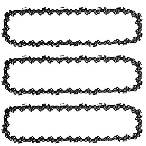 Opuladuo 3PC 8 Inch Replacement Chain for RYOBI P4360 RY43160 P4361, 8 in. Pole Saw Chain for WORX WG349.9 WG349-3/8" - .043" - 33 DL