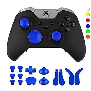 Metal Alloy paddles Thumbsticks and D-pads Button Set for XBOX One Elite Version 1 Controller with Open Tools ( T6 T8 ) -Gold