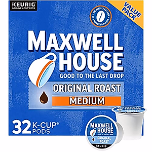 Maxwell House Original Roast Medium Roast K-Cup Coffee Pods (32 ct Box)