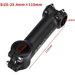 FOMTOR Bike Stem, ± 17 Degree 25.4mm 110mm Bicycle Handlebar Stem, MTB Stem Mountain Bike Stem Riser Handlebar Stem, for Most Road Bike Stem, BMX Stem, Bicycle Stem