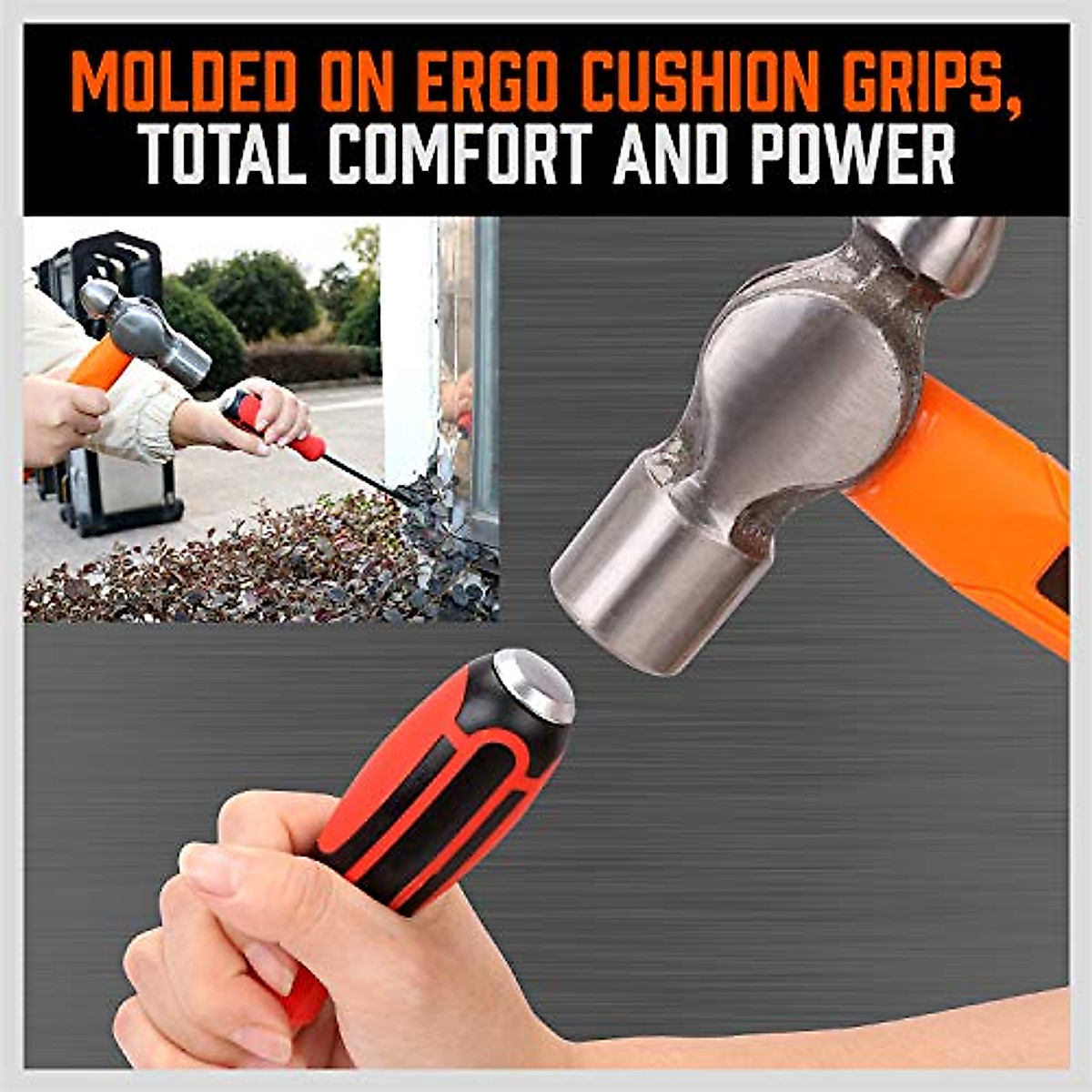 HORUSDY 44-Piece Magnetic Screwdriver Set with Go-Thru Steel Blades | High Torque, Plastic Racking