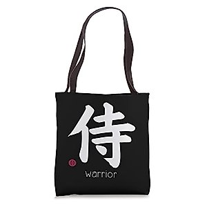 Warrior Kanji in Japanese Letter Fighter Symbol (On back) Tote Bag