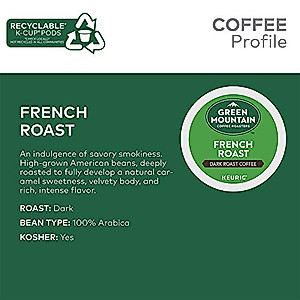 Green Mountain Coffee Roasters French Roast Keurig K-Cup Pods, Dark Roast Coffee, 96 Count (4 Packs of 24)