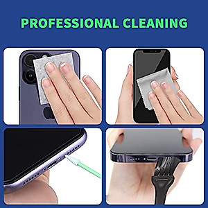 Phone Cleaning Kit, Cleaning Kit for iPhone Cell Phone Airpod, Cleaner Kit Intended for iPhone Speaker Charging Port Cleaning Tool, Electronics Cleaning kit for Laptop Earphone Earbud USB C Lightning