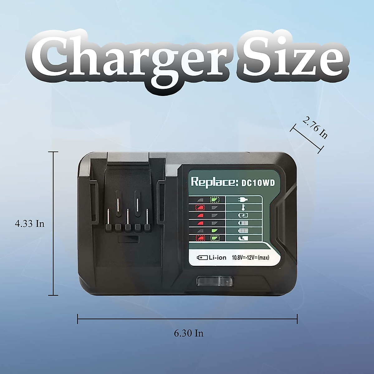 The Power Shop 1 Pcs BL1021B Battery and 1 Pcs DC10WD Charger Replacement for Makita 10.8V & 12V Max. 2000mah Li-Ion CXT Battery 197394-3 197402-0 197393-5 197396-9 DC10WD DC10SB DC10WC Charger