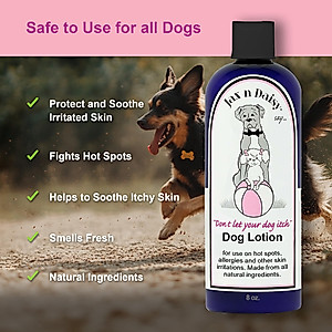 Jax N Daisy Don't Let Your Dog Itch Lotion Itch Relief for Dogs, 8oz Treatment and Skin Soother for Dogs with Itchiness and Hot Spots - Dog Grooming Supplies - Anti Itch for Dogs