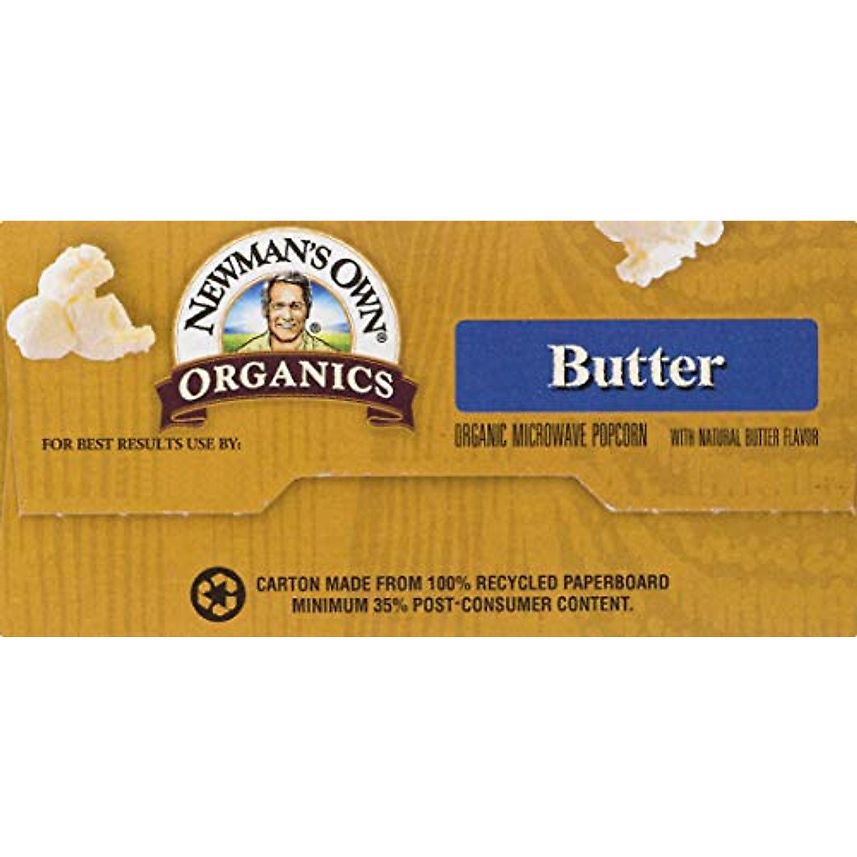 Newman's Own Organic Pop's Corn Microwave Popcorn, Butter, 3 Count