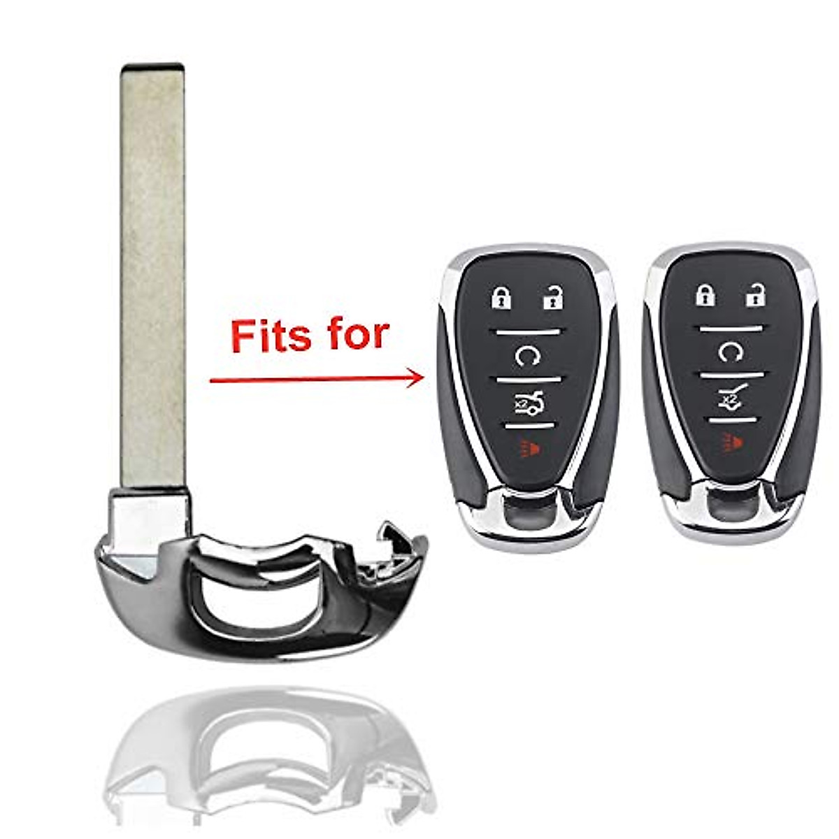 DJL1 New Car Smart Key Uncut Emergency Blade for Chevrolet Chevy Cruze Camaro Equinox Malibu Volt Bolt EV Key Fob Blank (Only 1pc Key Blade)