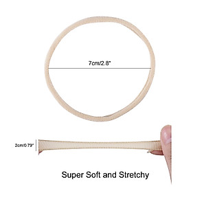 Lawie 60 Pack Bulk Super Soft Stretchy Elastic Nylon Headbands Bow Nude Hairband Slim Turban Headwrap Hair Ties Ponytail Holder for Newborn Infant Toddler Baby Girls