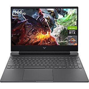 HP 2023 Newest Victus 15 Gaming Laptop, 15.6" FHD IPS 144Hz Display, AMD 6-Core Ryzen 5 7535HS (>i7-11800H), 64GB RAM, 2TB SSD, NVIDIA GeForce RTX 2050, Backlit Keyboard, Wi-Fi 6, Windows 11 Home